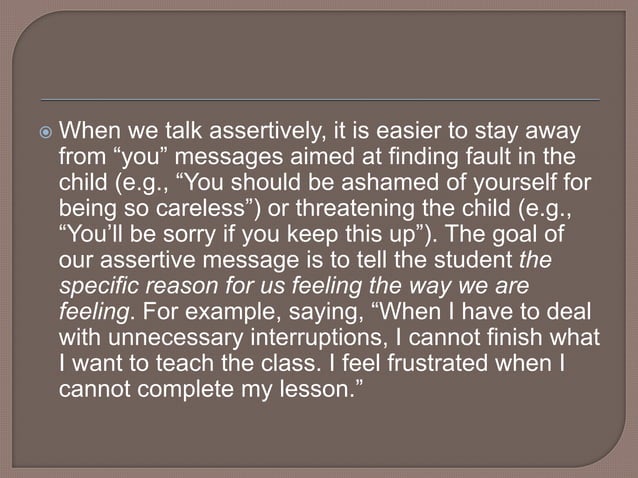 The Goldilocks Approach: Assertiveness Training for Teachers | PPT