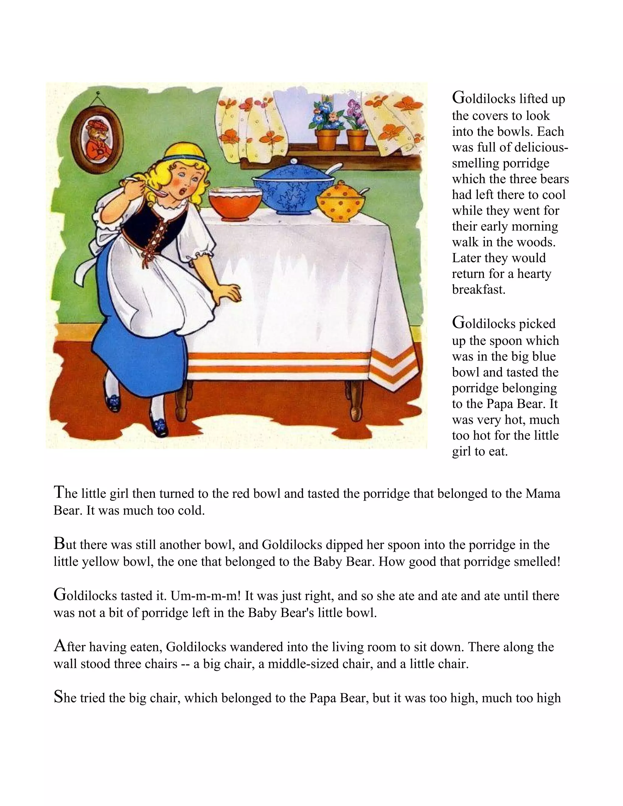 Goldilocks And The Three Bears Bowls