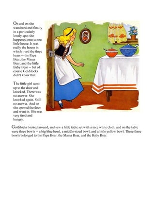 Goldilocks and the three bears | PDF