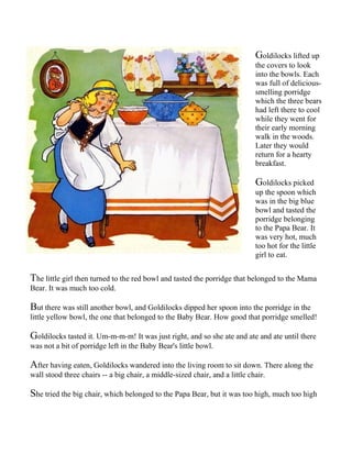 Goldilocks and the three bears | PDF