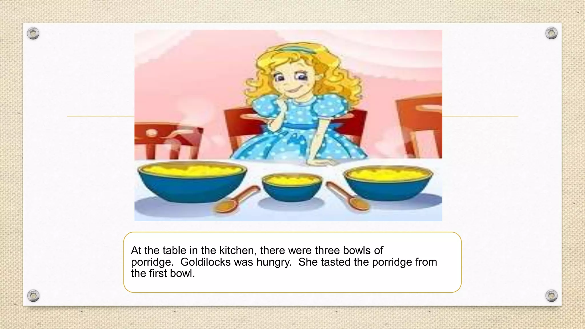 Goldilocks and the three bears | PPTX