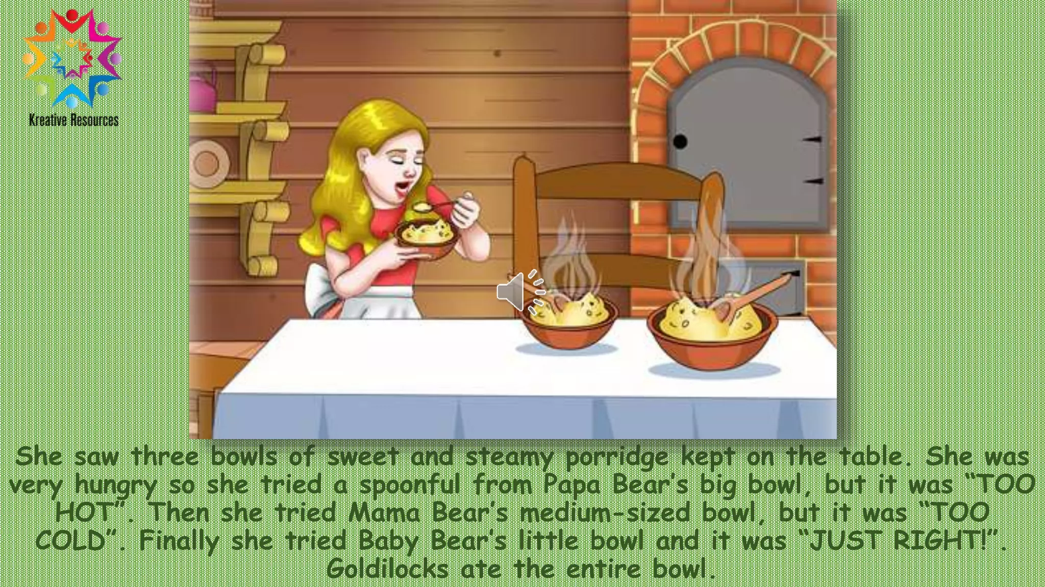 Goldilocks and the three bears | PPTX