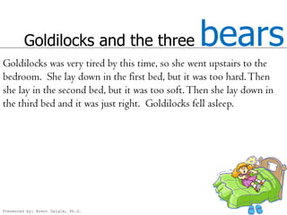 Goldilocks and the Three Bears in English and French | PDF