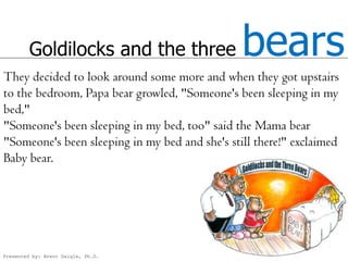 Goldilocks and the Three Bears in English and French | PDF