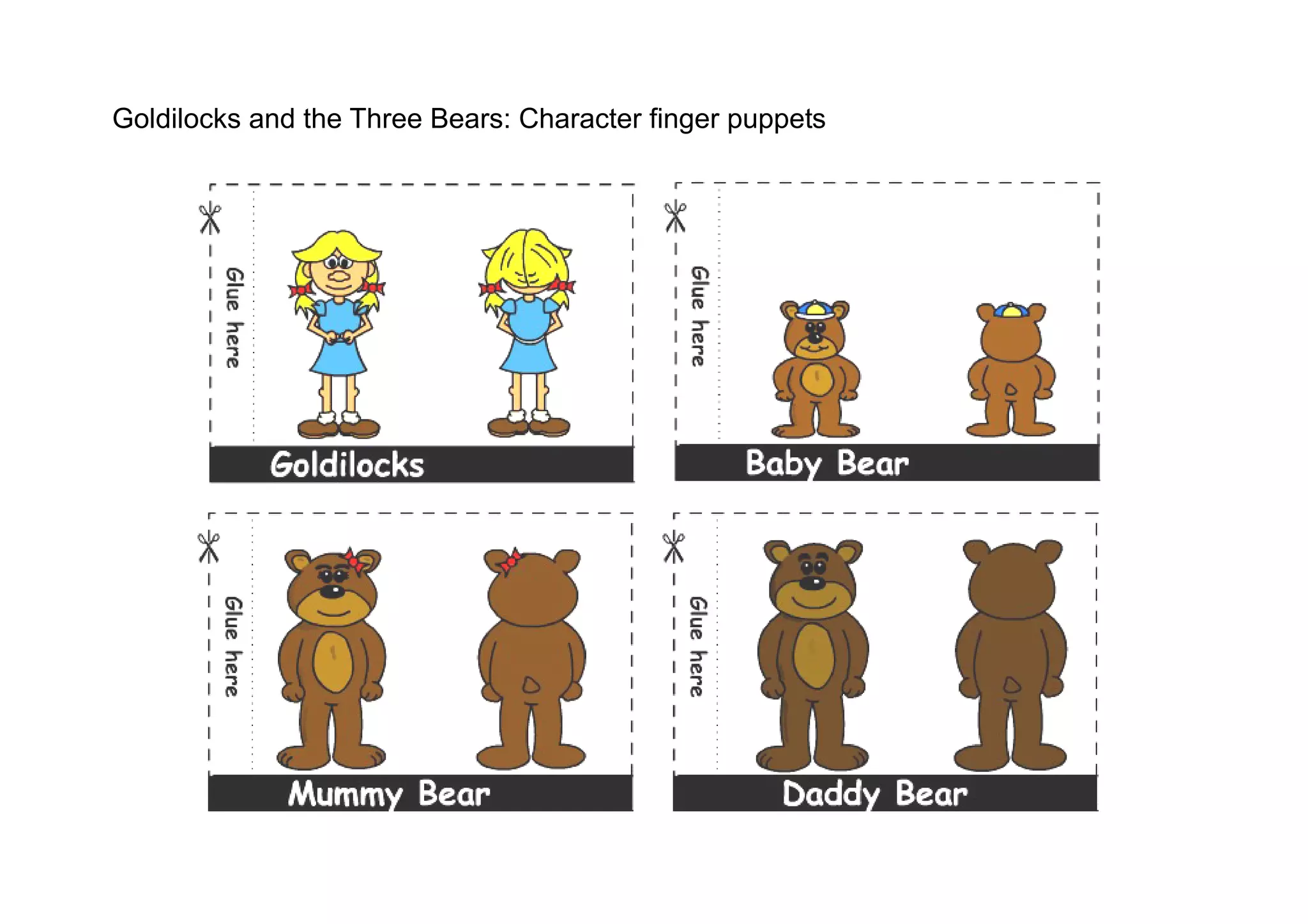 Goldilocks and three bear STORY & collaborative activity | PDF