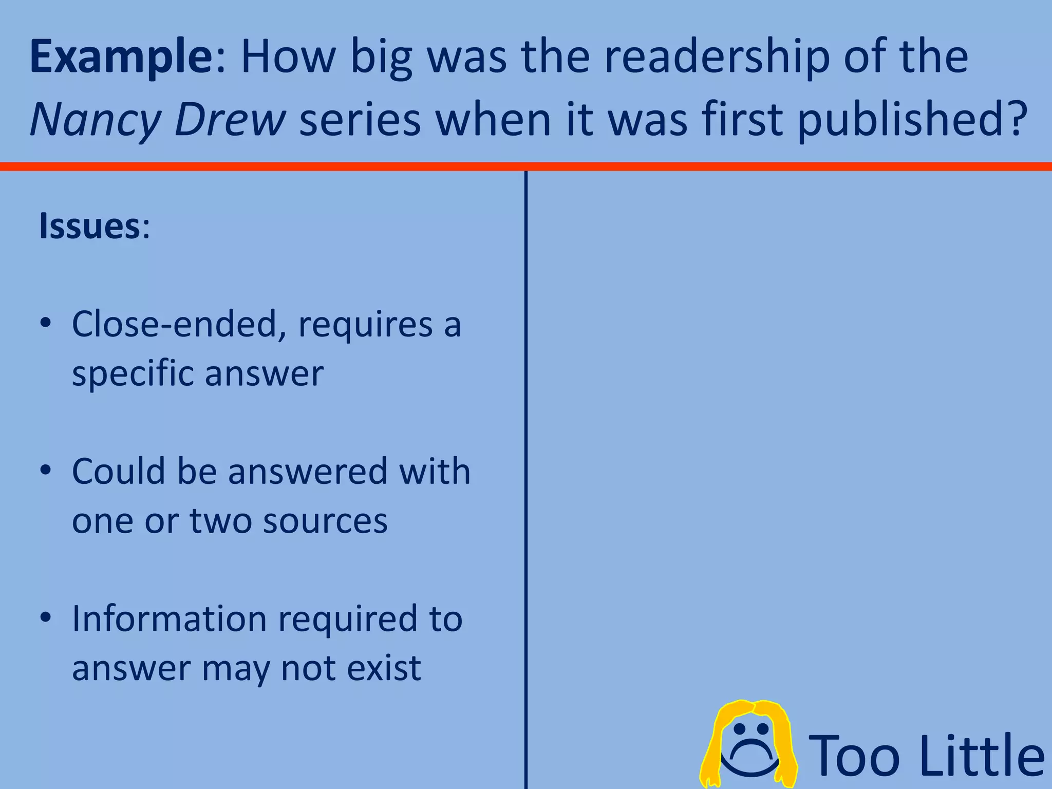 Goldilocks Research Questions | PDF