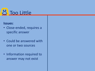 Goldilocks Research Questions | PDF