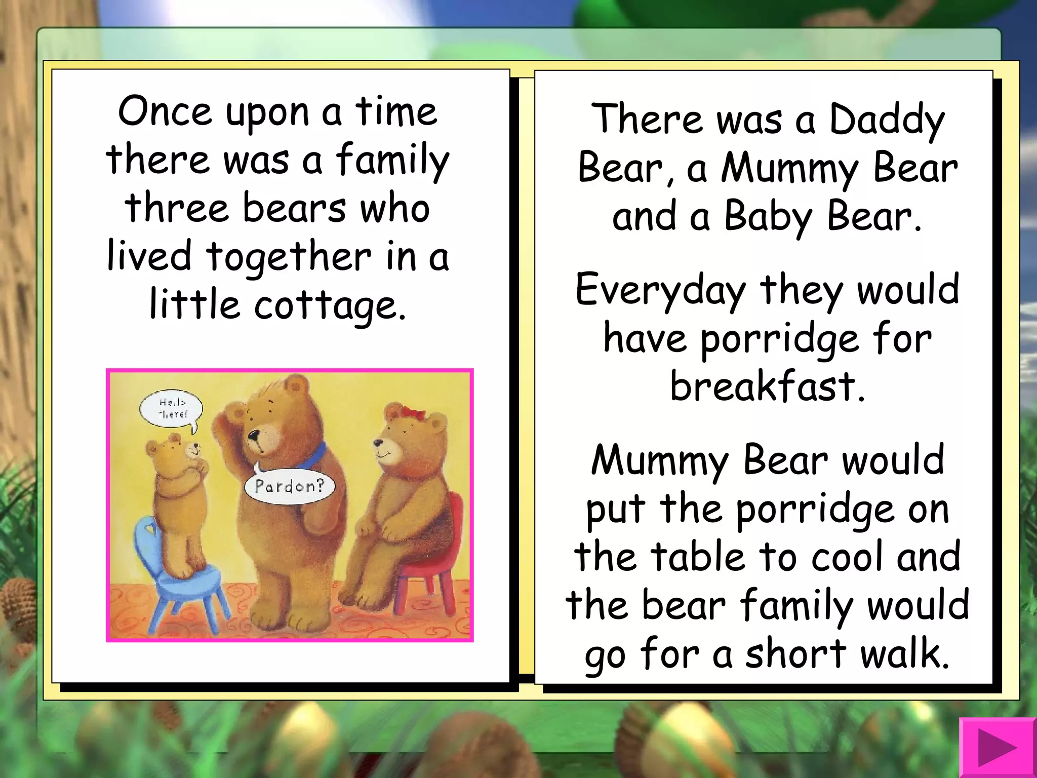 Goldilocks story book pps | PPS | Food & Drink