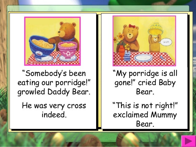 Goldilocks story book pps
