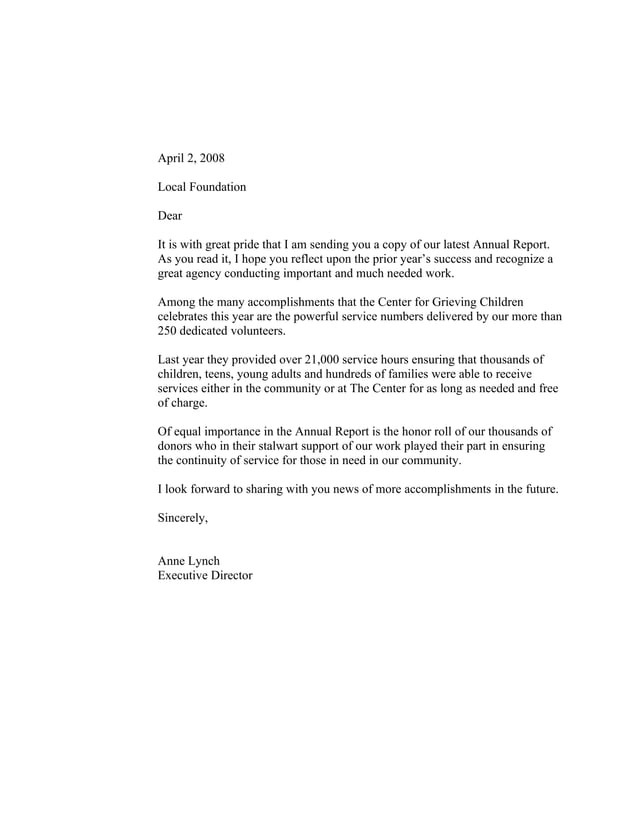 Golding 2007 annual report appeal small foundations | PDF