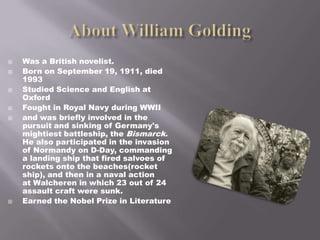 Golding and the war | PPT