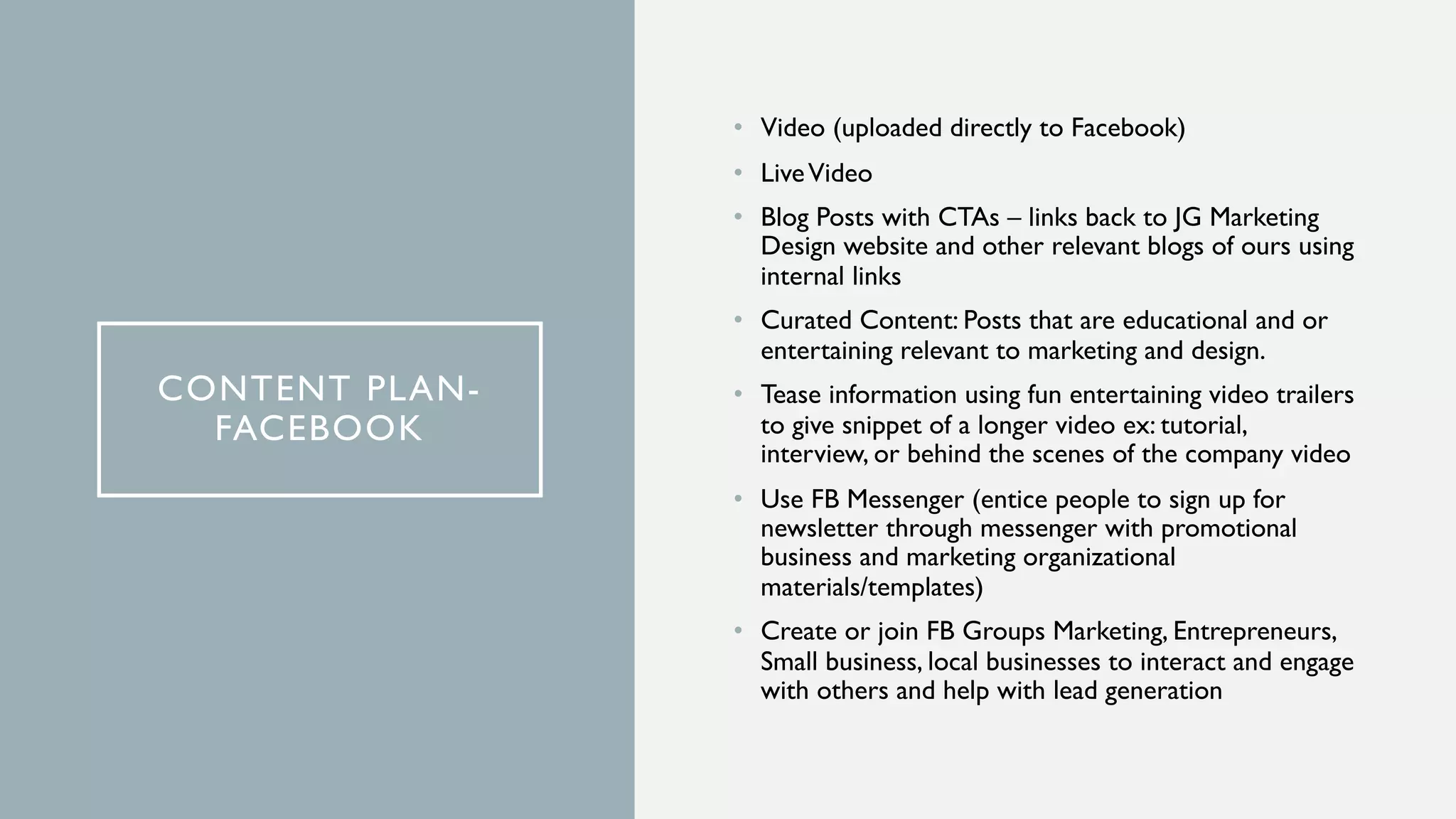 JG Marketing Design_Social Media Campaign Strategy | PPT