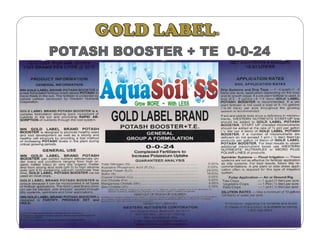 Gold label nutrient activator (as) | PDF