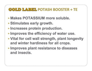 Gold label nutrient activator (as) | PDF