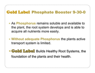 Gold label nutrient activator (as) | PDF