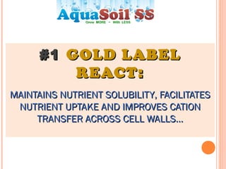 Gold label product benefits | PPT