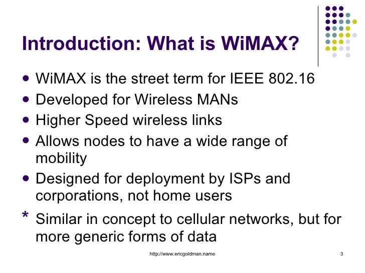 Introduction to WiMAX