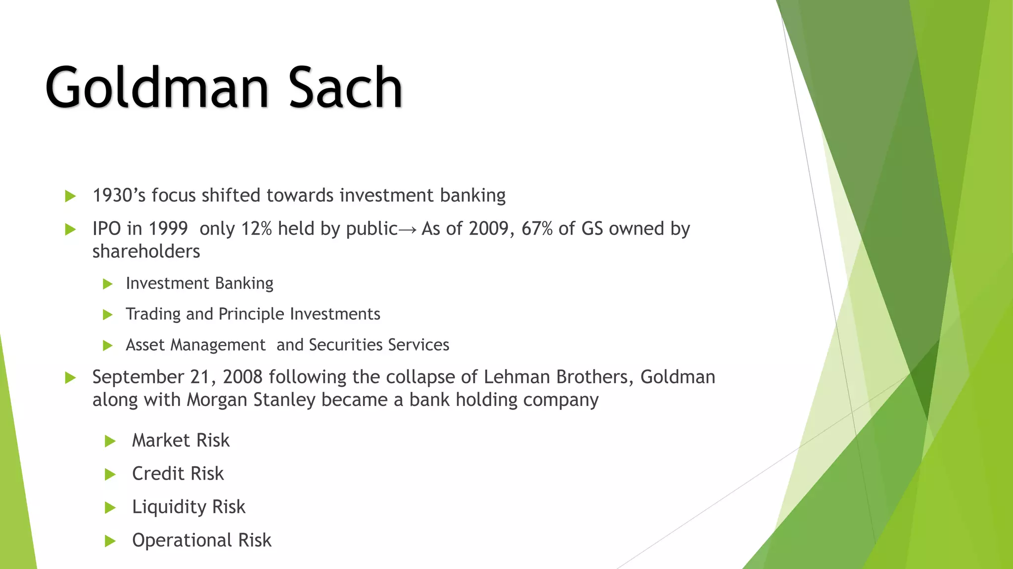 Goldman sachs | PPTX