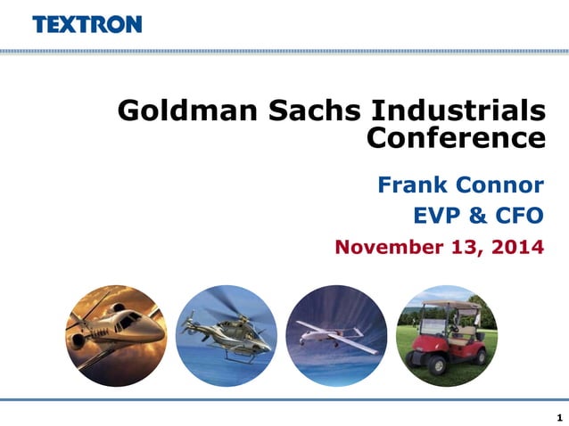 Textron Inc. at Goldman Sachs Industrials Conference | PPT