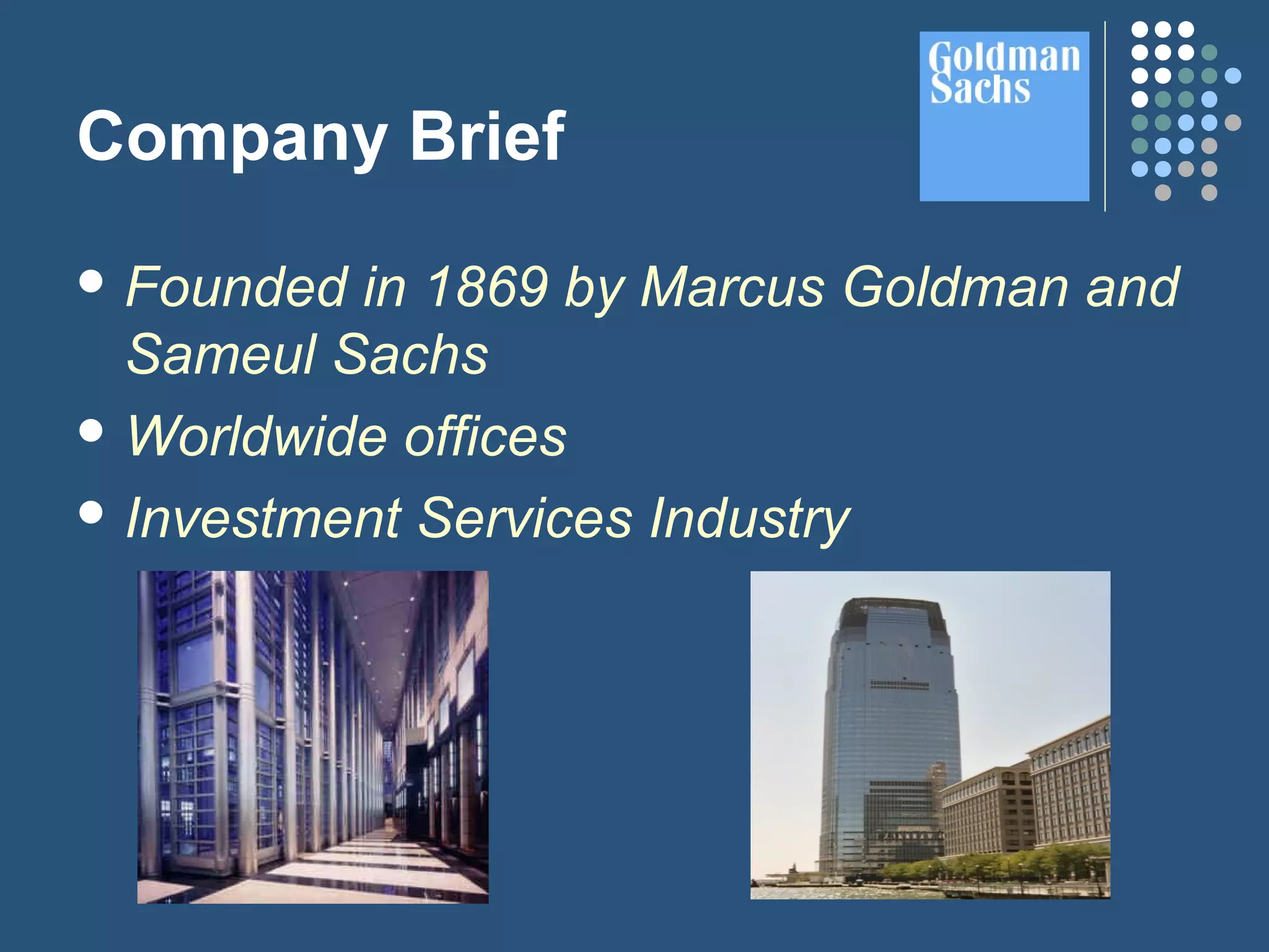 GOLDMAN SACHS | PPT