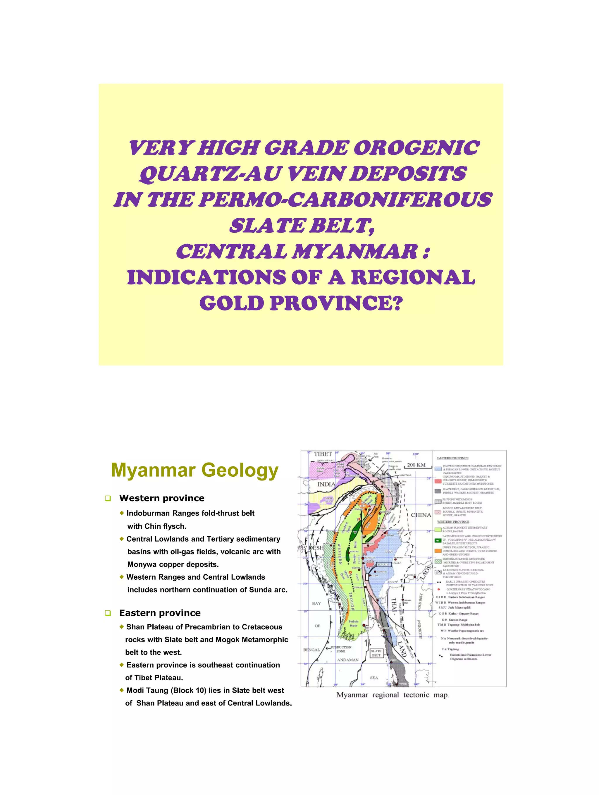 Gold mine myanmar 0830-0845 mitchell | PDF
