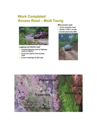 Gold mine myanmar 0830-0845 mitchell | PDF