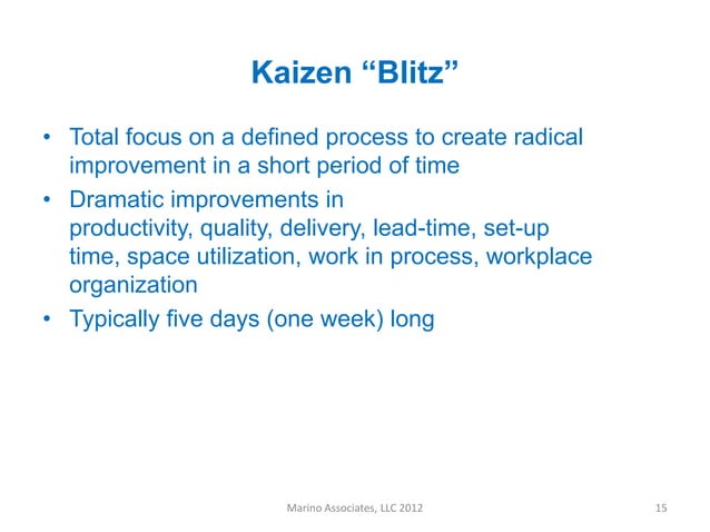 Gold mining with kaizen blitz | PPT