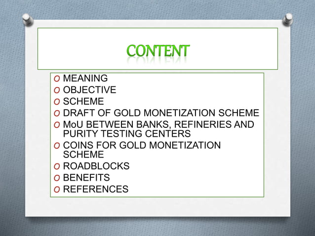 Gold monetization scheme | PPT