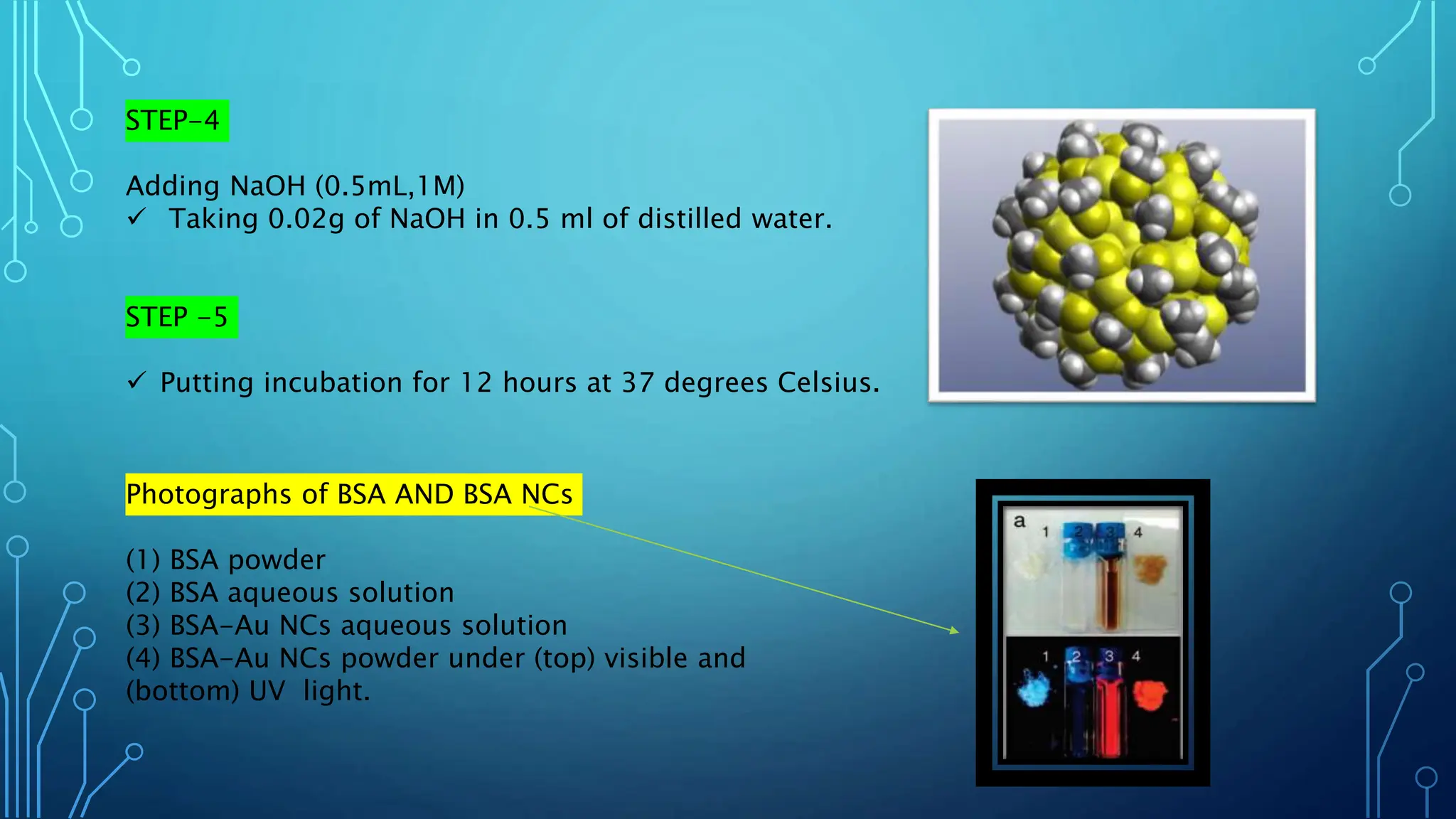 GOLD NANOCLUSTER BSA Protein templated.pptx