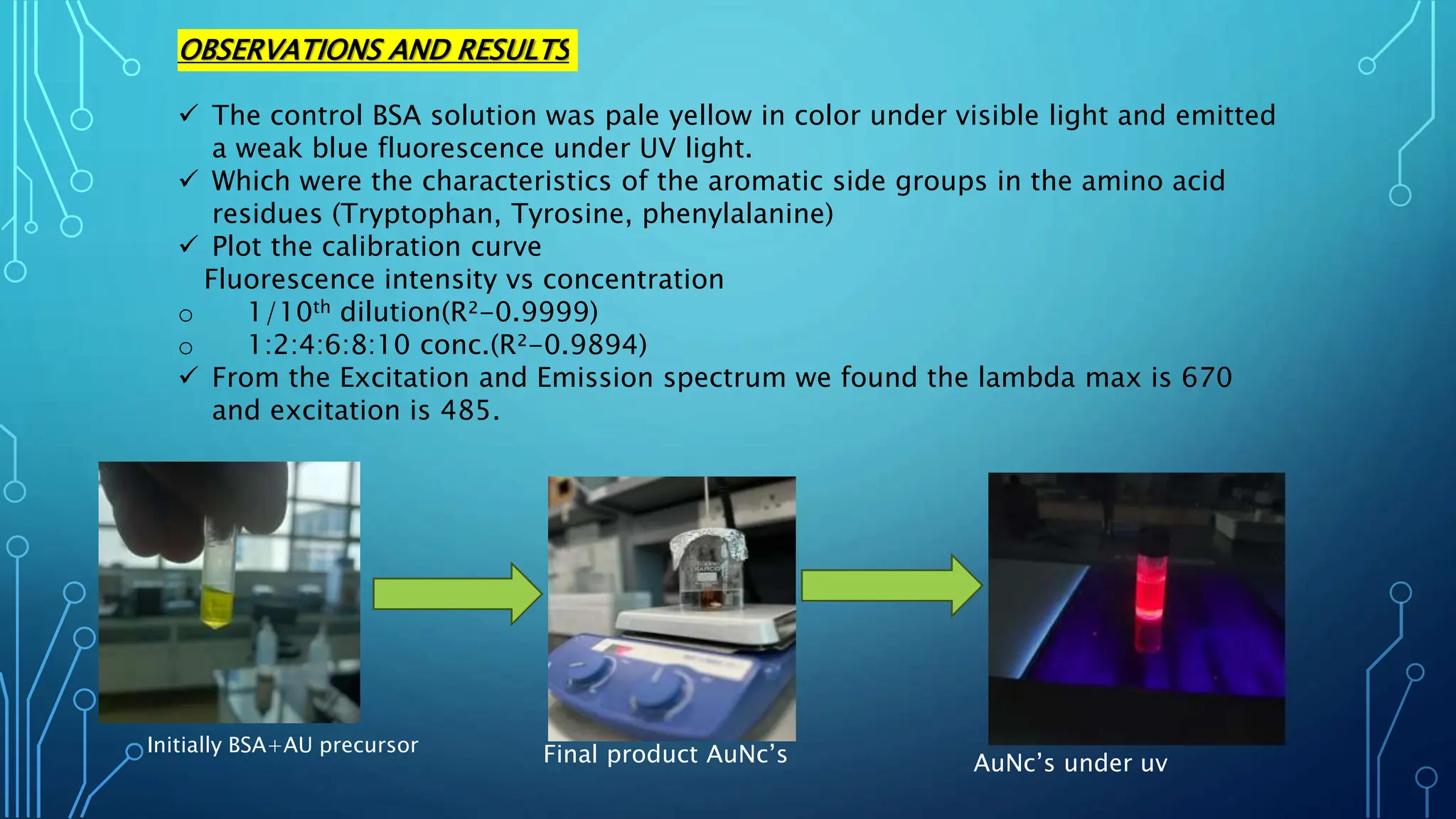 GOLD NANOCLUSTER BSA Protein templated.pptx
