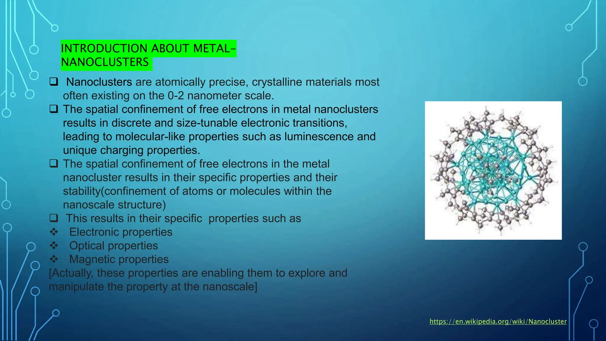 GOLD NANOCLUSTER BSA Protein templated.pptx