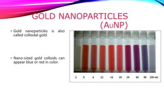 Gold nanoparticles applications and challenges | PPTX