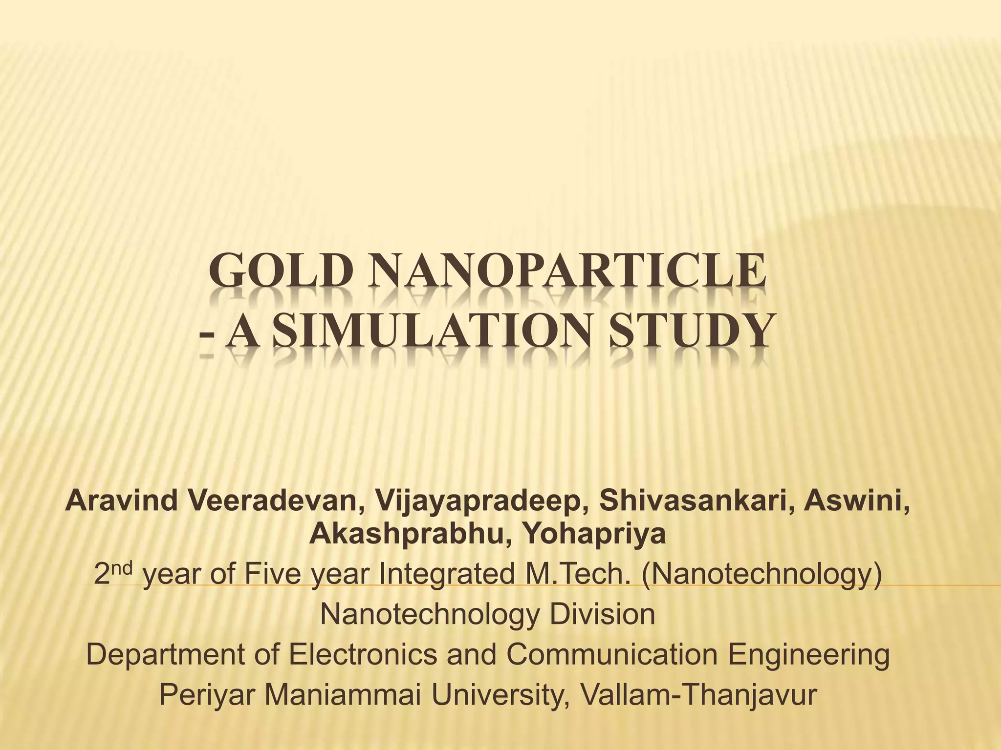 gold nanoparticle | PPT