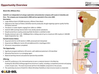 Gold Oil Peru offshore z34_NAPE 2012 | PPTX