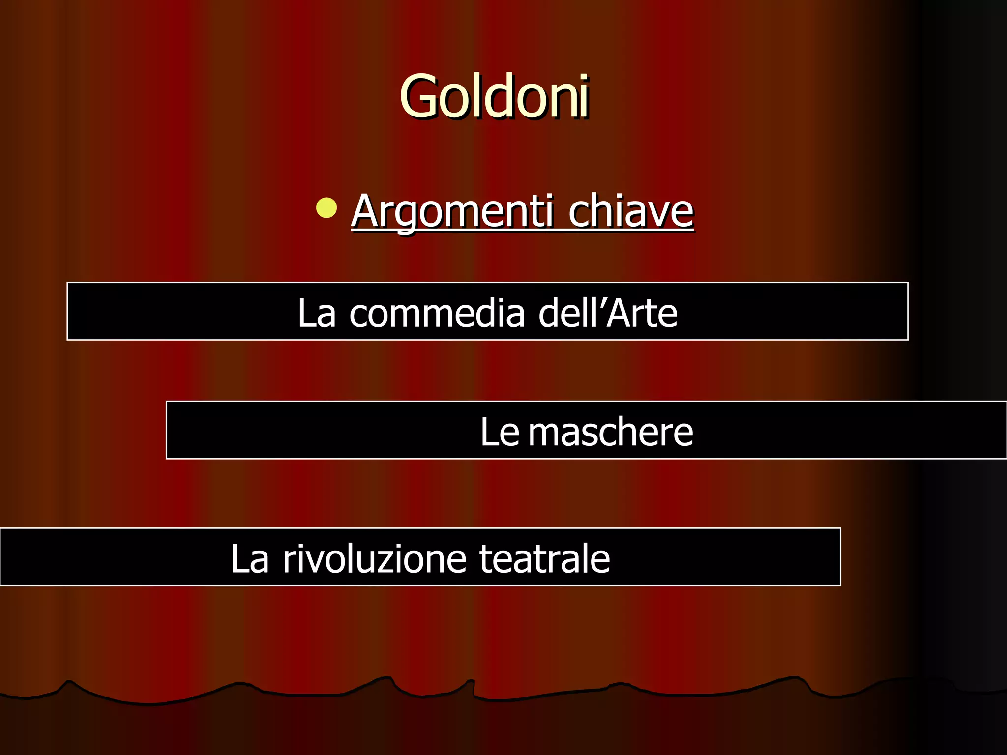 Goldoni Sintesi | PPT