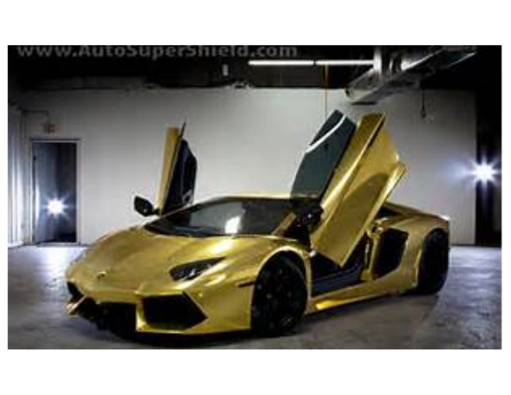 Gold plated Lamborghini Aventador