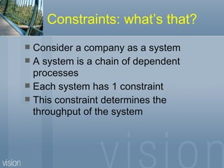 Goldratt's Theory of Constraints - An Introduction | PPT