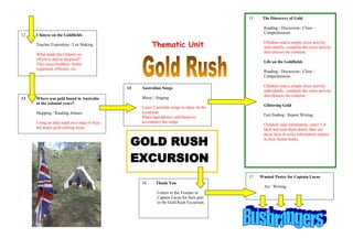 Gold rush unit of work | PPT