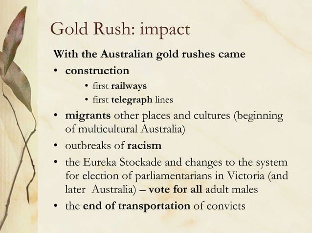 Gold Rush Australia Chinese Miners | PPT
