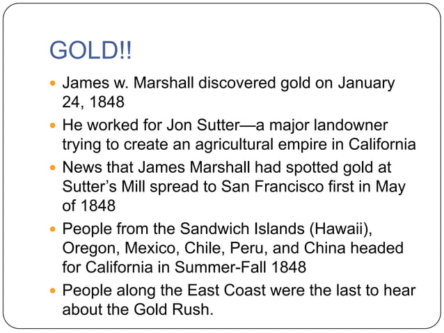 Gold rush presentation 1 | PPT
