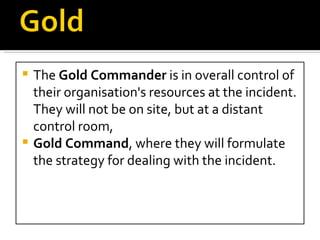 Gold Silver Bronze Command By J Mc Cann | PPT