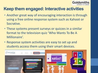 Goldsmiths inclusive teaching and learning lectures | PPTX
