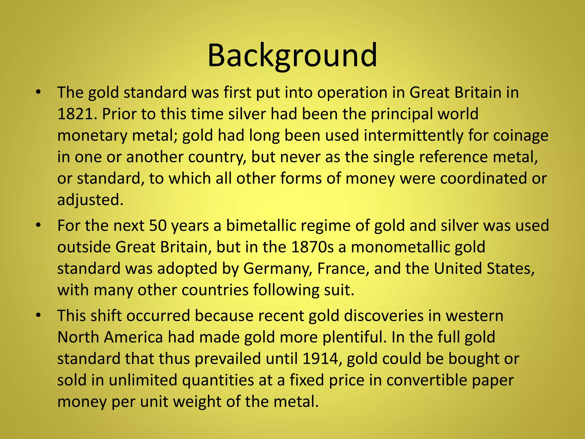 Gold standard - Meaning, Principles & Failure | PPTX