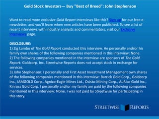 Gold Investment Interview with John Stephenson | PPTX