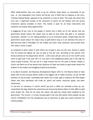 Gold and Consumer Behaviour - A Comparative Study of Cochin and Delhi | PDF