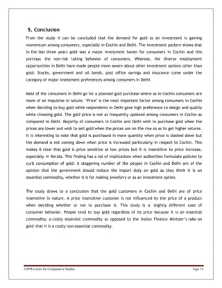 Gold and Consumer Behaviour - A Comparative Study of Cochin and Delhi | PDF