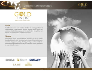 Gold union corporate intro | PPT