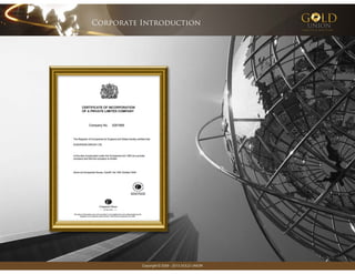 Gold union corporate intro | PPT