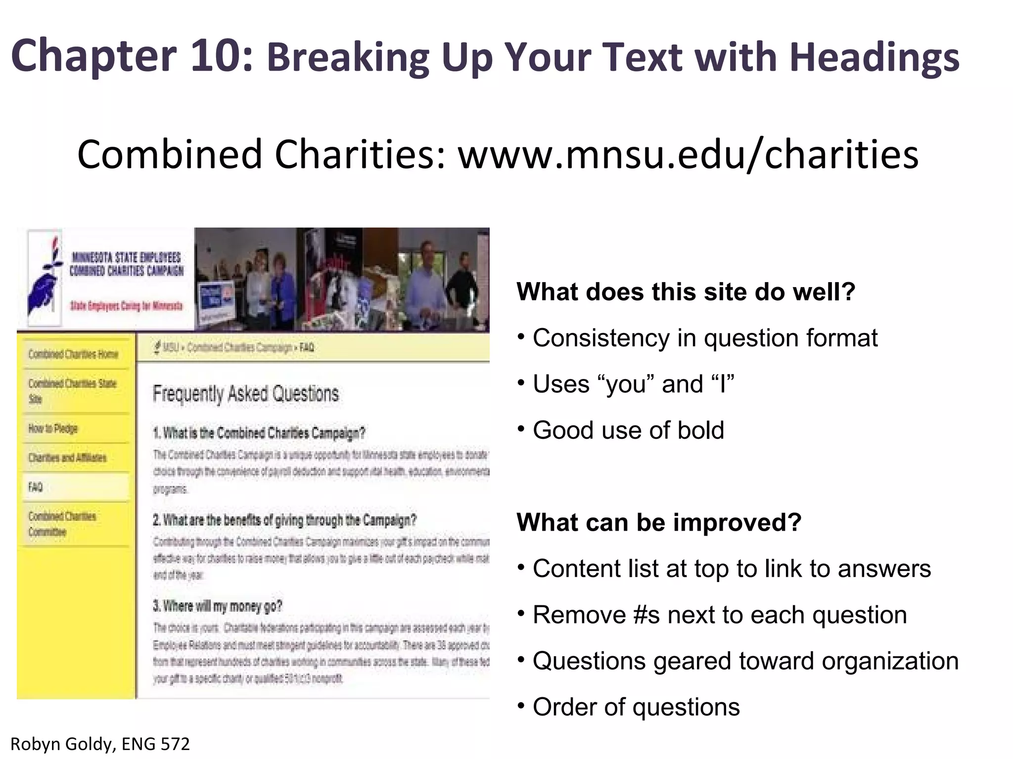 Goldy Redish Chap 10 | PPT