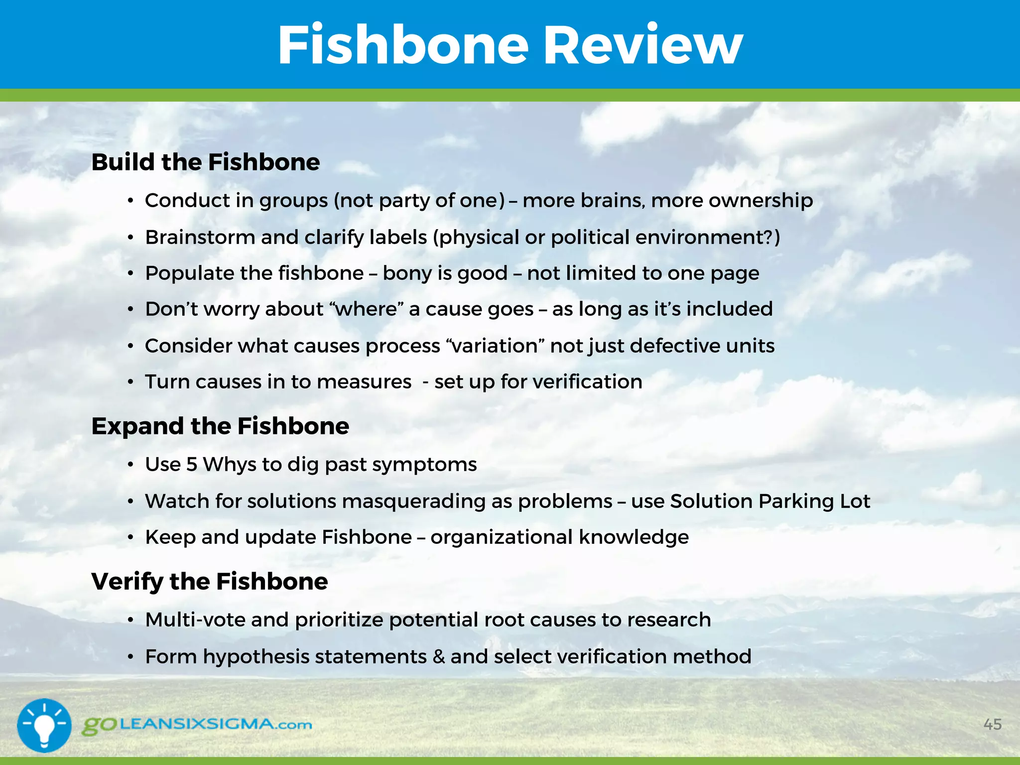 WEBINAR: How to Use a Fishbone Diagram (aka Cause & Effect Diagram) | PDF